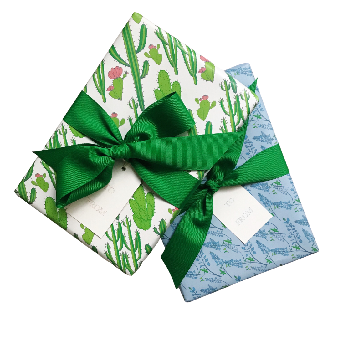 Bluebonnet + Cactus Gift Wrap Sheets – Spice Paper Designs